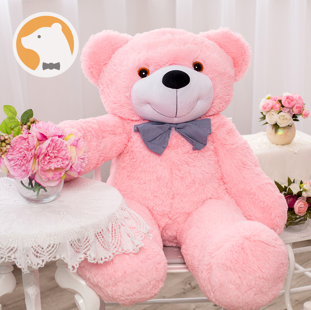 Большой плюшевый медведь Фокси, 120 см, розовый: продажа, цена в Днепре ...