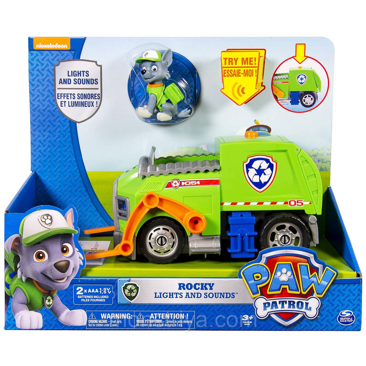 Щенячий патруль Paw Patrol Большой автомобиль Рокки и мусоровоз со ...