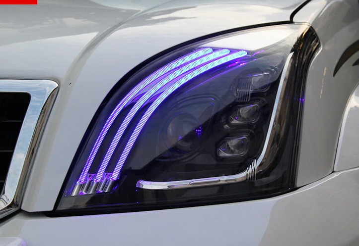 Передние фары Toyota Prado 120 тюнинг Full Led оптика (ID#1079046849 ...