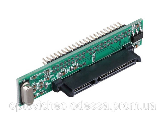 Адаптер перехідник з IDE 44 pin до SATA 22 (7+15) pin 2.5 кутовий IDE ...