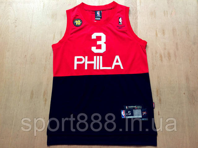 Вышивка майка Allen Iverson №3 (Айверсон) команда Philadelphia 76ers ...