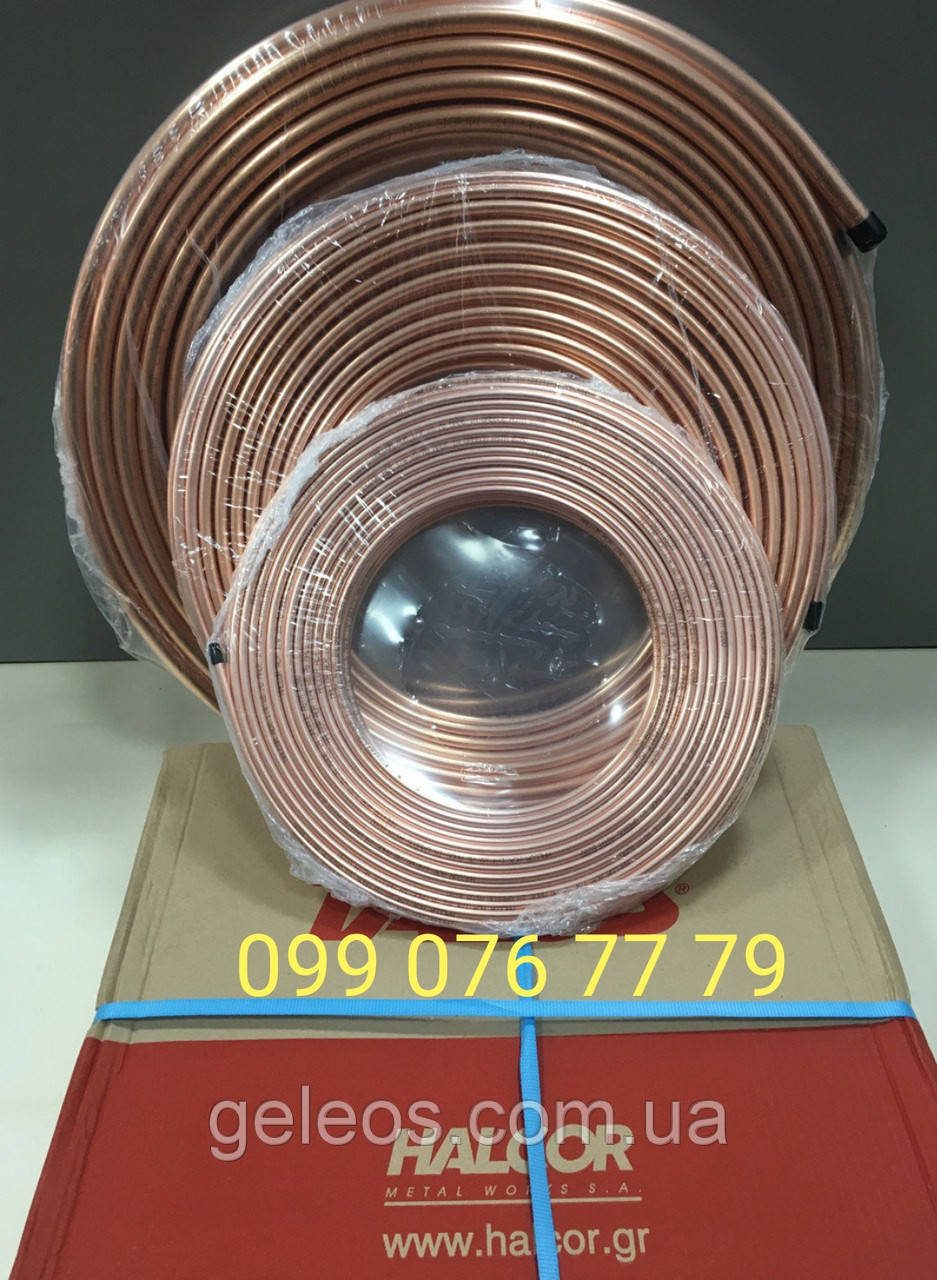 Трубка мідна 3/8"- 9,52х0,81 /50м Halcor Греція, дюймова для ...