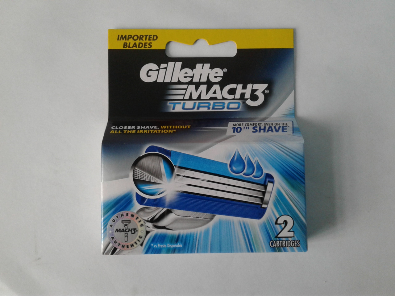 Касети Gillette Mach 3 Turbo 2 шт (Жилет Мак 3 Турбо оригінал 2 шт ...
