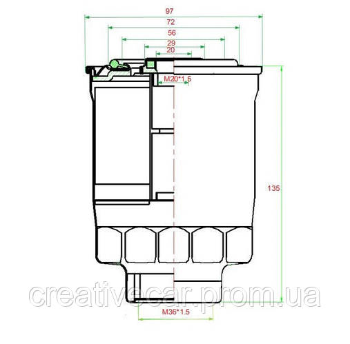 Фільтр паливний на Heli CPCD20-30 № 2466222031A, 24662-22031A, ціна 290 ...