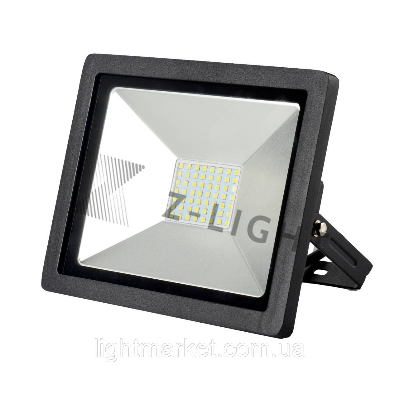Прожектор светодиодный без датчика движения чёрный LED 50W 6400K Z ...