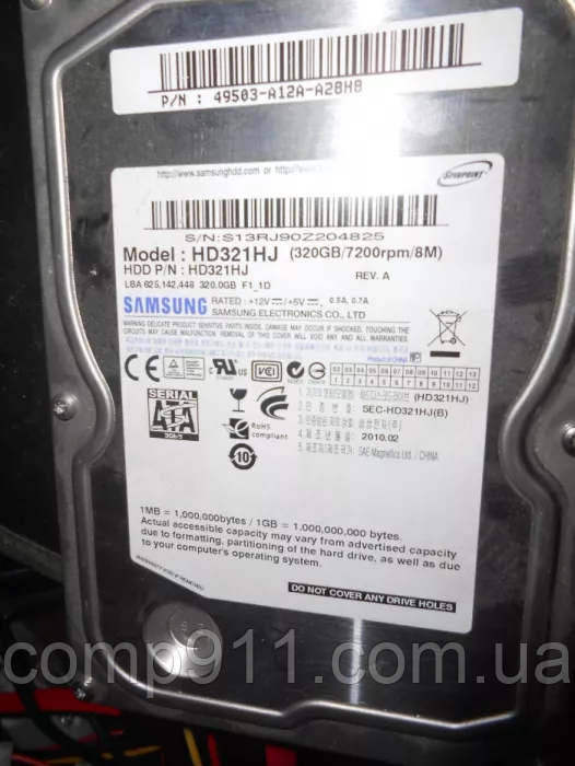Жесткий диск для компьютера Samsung HD321HJ 7200/8m 320 Гб: продажа ...