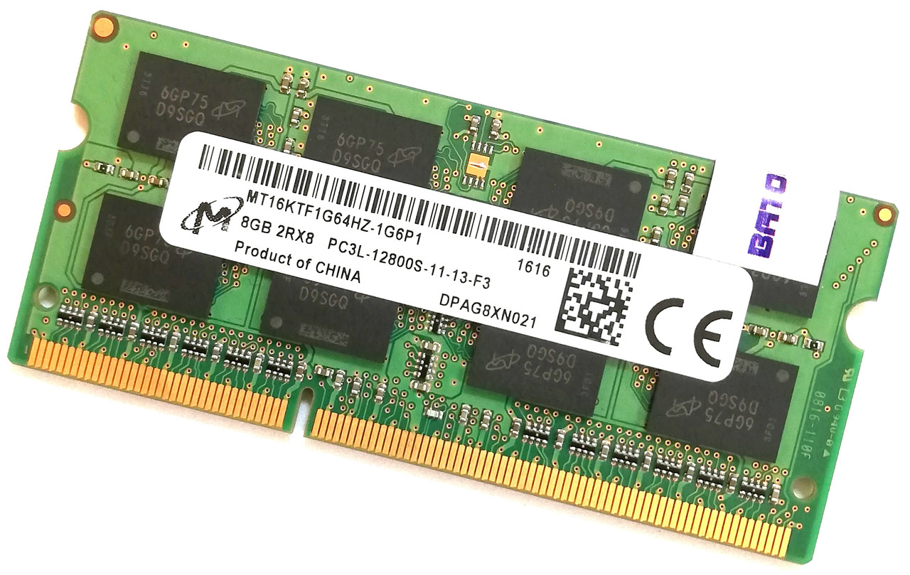 Оперативная память для ноутбука Micron SODIMM DDR3L 8Gb 1600MHz 12800s ...