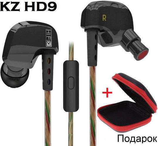 Наушники KZ HD9 Hi-Fi Sport Медь Драйвер Микрофон Линейный Контроль ...