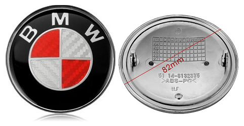 Эмблема Логотип BMW Carbon БМВ Карбон 82 Мм на Капот Багажник Е32 Е34 ...