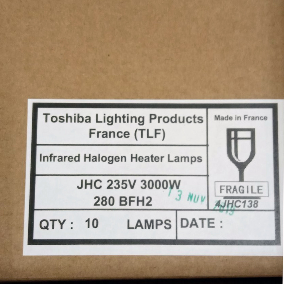 Інфрачервона лампа Toshiba JHC 235V 3000 W 280 BFH2 для видування ...