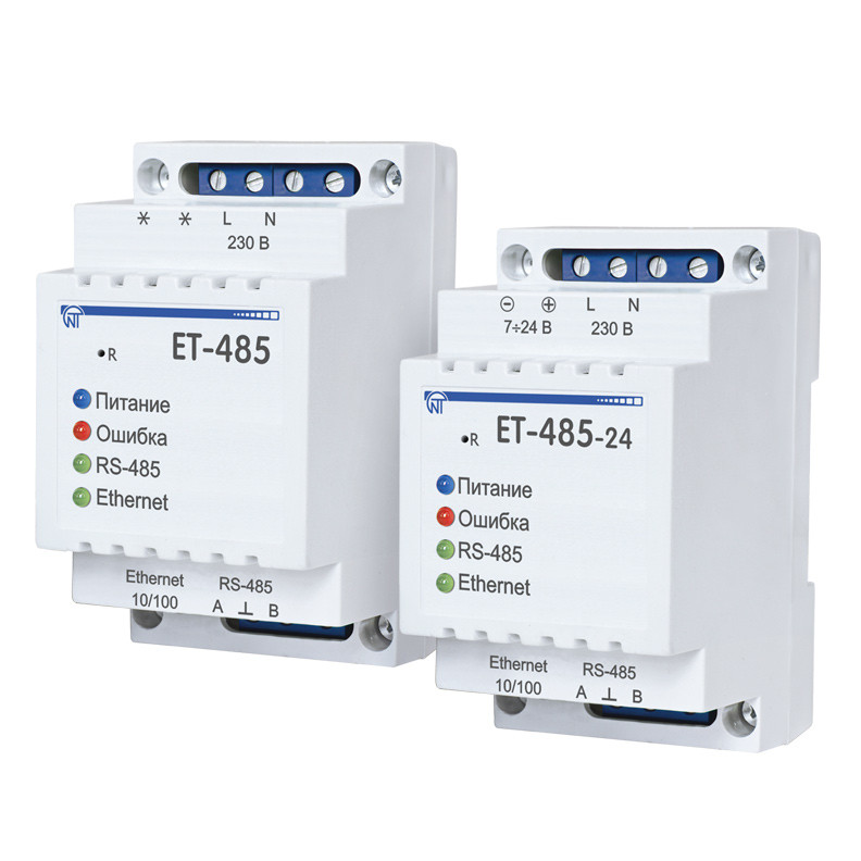 Перетворювач інтерфейсів ЕТ*485 Modbus RTU/ASCII (RS-485) Modbus TCP ...