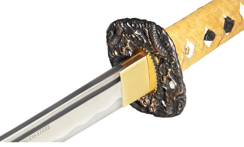 Купити Японська катана самурай жовта плетені рукоять самурайська Katana ...