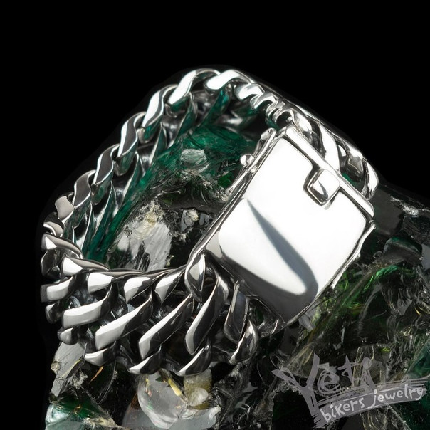 Серебряный массивный мужской браслет "Panzer": продажа, цена в Харькове ...