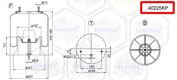 Купить Пневмоподушка, пневморессора (с пласт стаканом) SAF INTRADISC ...