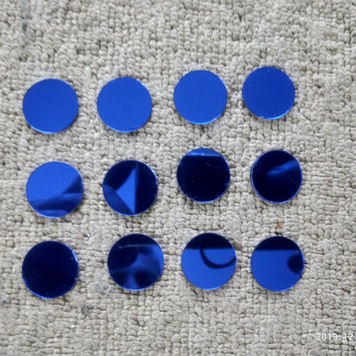 Купить Зеркальные синие наклейки круги набор 100шт (диаметр 2см ...