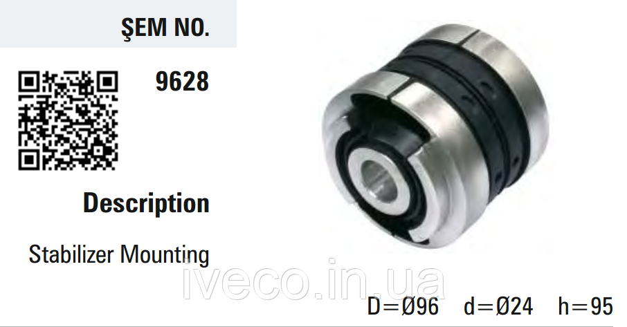 Втулка стабилизатора MAN TGA переднего рычага для тяги 81432200051 ...