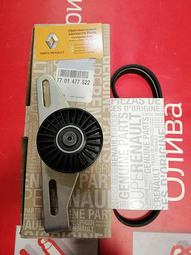 Купить Комплект ремня генератора (ремень+ ролик) с ГУР (-AC) Renault ...