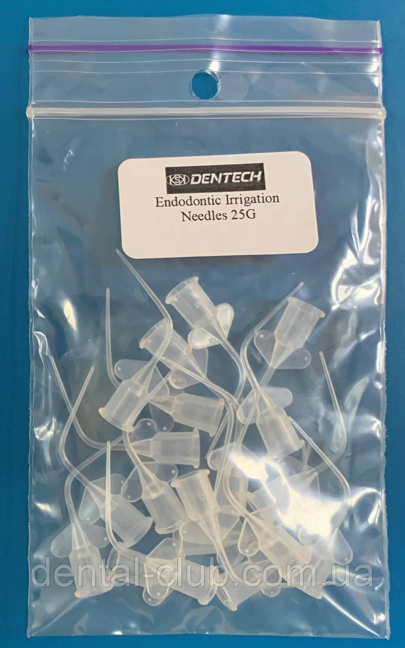 Купити Голки пластикові ендо для промивки каналів з двома отворами 25g