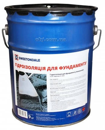 Купить Битумная мастика для гидроизоляции фундамента Sweetondale, 9кг ...