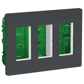 Купить Блок unica system+ скрытая вставка 3х2 антрацит Unica New ...