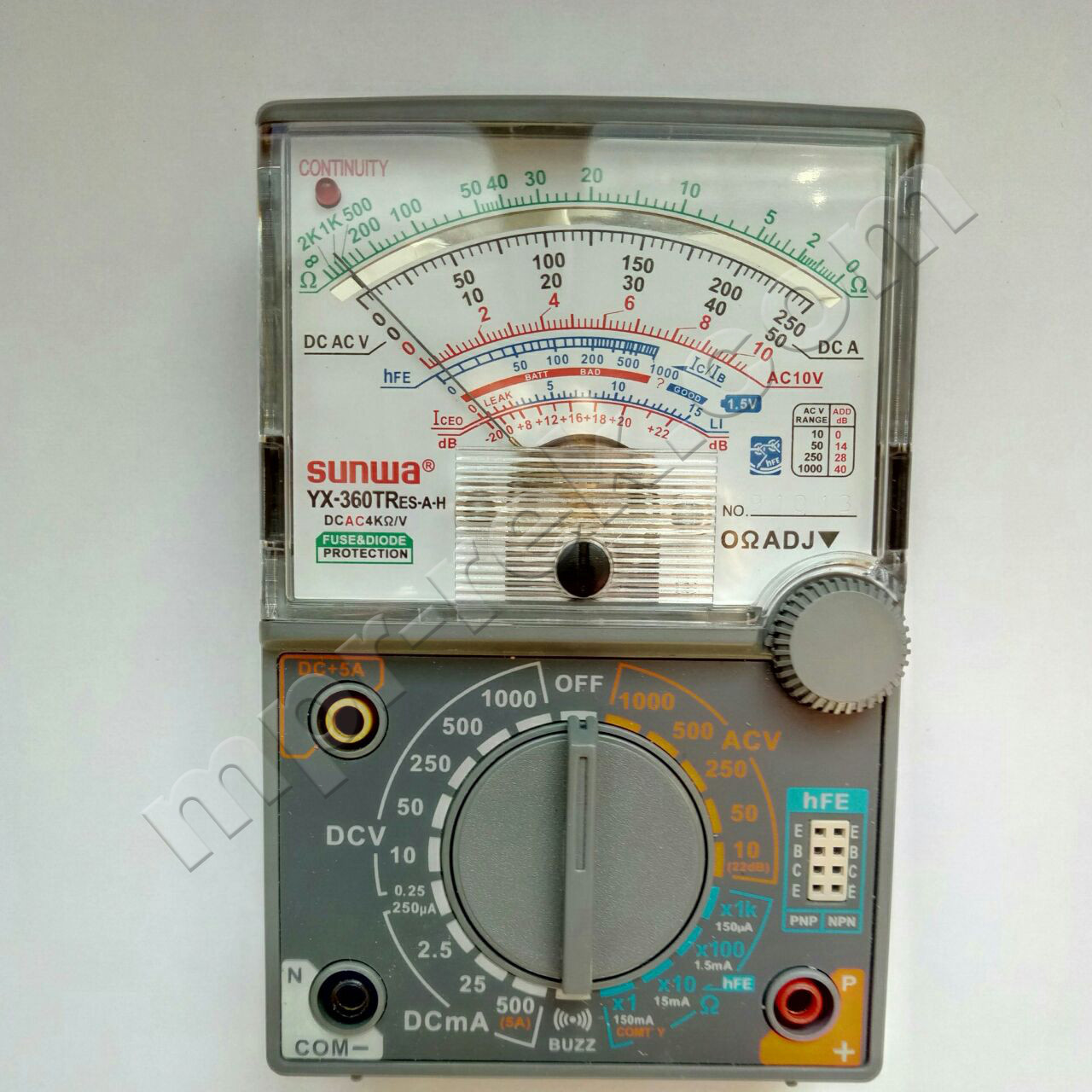 Мультиметр аналоговый SUNWA YX-360TRES-A-H (1000В, DC5A, 2МОм, hFE ...