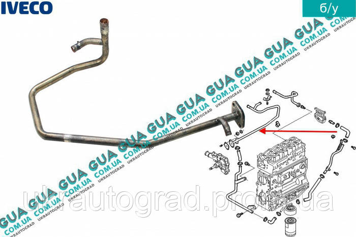 Патрубок / трубка системы охлаждения (метал ) 500316487 Iveco / ИВЕКО ...