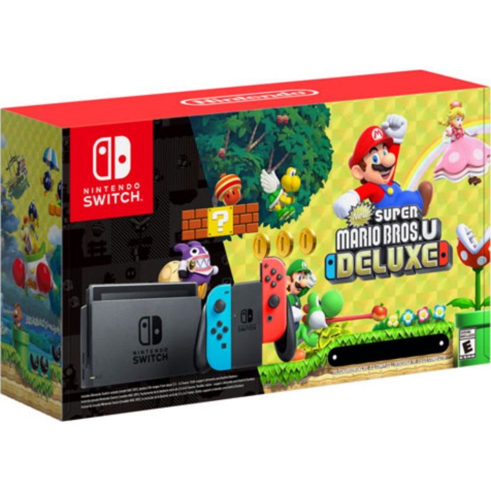 Игровая Консоль Nintendo Switch Red & Blue Bundle (игра New Super Mario ...