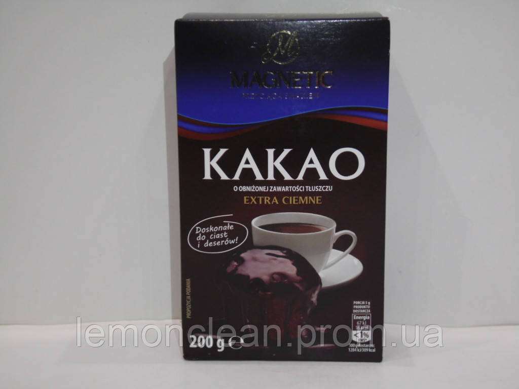 Какао Magnetic екстра темне 200 г, ціна 67 грн — Prom.ua (ID#1111800815)