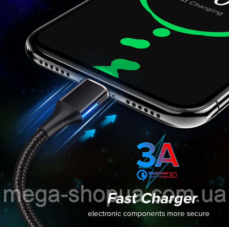 Магнитный кабель для быстрой зарядки USB - Lightning зарядный зарядка ...