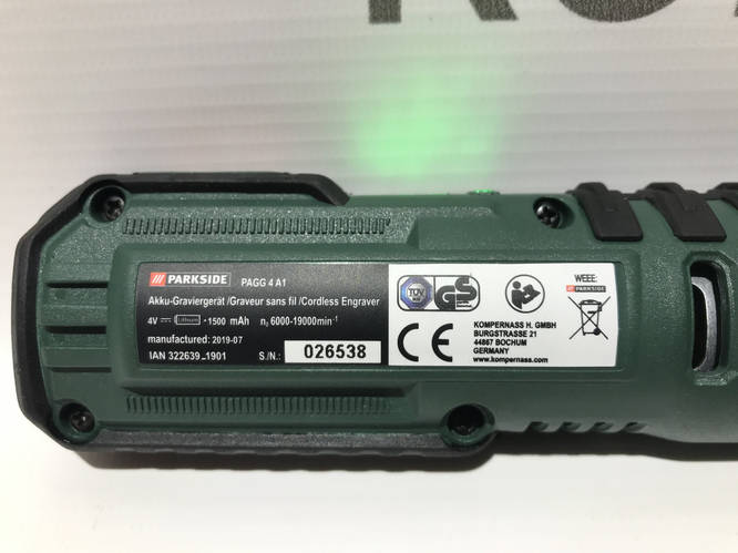 Купить Аккумуляторный гравер Parkside 4V PAGG 4 A1, цена 1100 ₴ — Prom ...