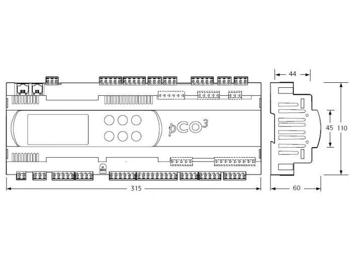 Купити (PCO3000EL0) Контролер CAREL pCO3 Large, з вбудованим терміналом ...