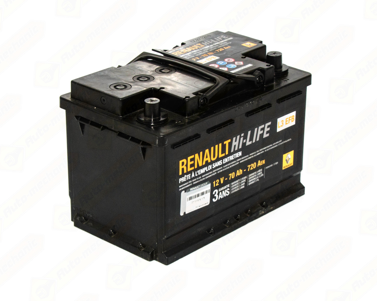 Аккумулятор АКБ L3 70AH на Renault Trafic III 2014-> — Renault ...