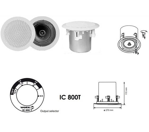 Купить Встраиваемая потолочная акустика Work IC 811 T Celling Speaker, цена 2520 ₴ — Prom.ua (ID ...