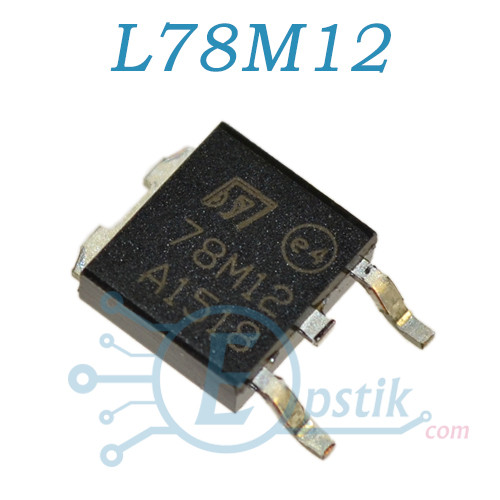 L78M12 стабилизатор напряжения 12В 500мА TO252: продажа, цена в ...
