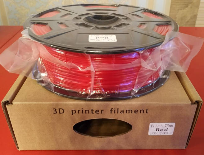 PLA пластик для 3D печати,1.75 мм, 1 кг Красный (ID#1117879606), цена ...