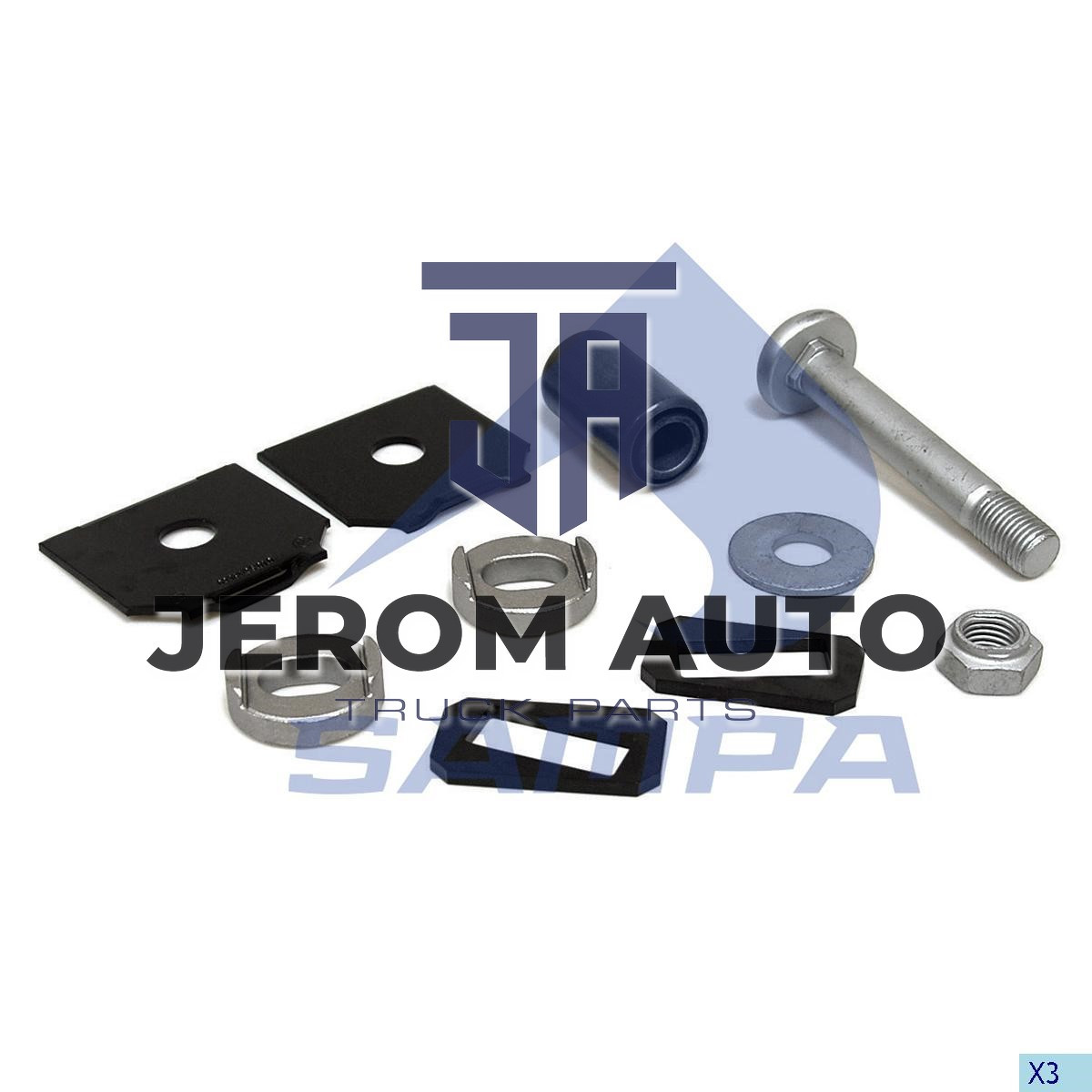 Ремкомплект ресори BPW (сайлентблок + Болт + Гайка + шайби + ПЛАСТИНИ ...