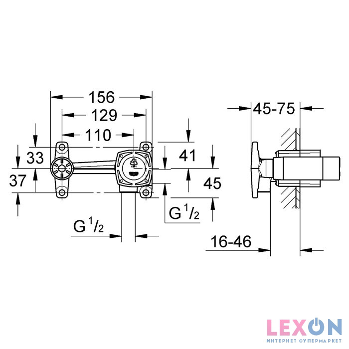 Скрытая часть смесителя Grohe Grandera 23319000, цена 6370 грн — Prom ...