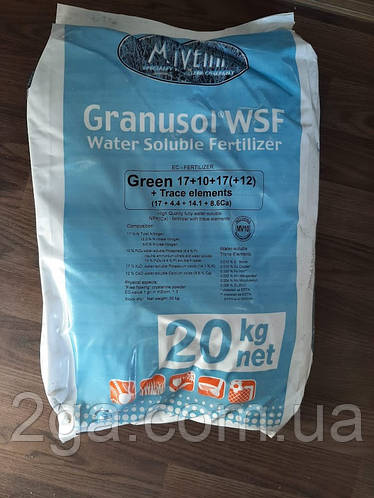 Granusol WSF 17-10-17+12CaO - комплексное удобрение, Mivena. 20 кг (ID ...