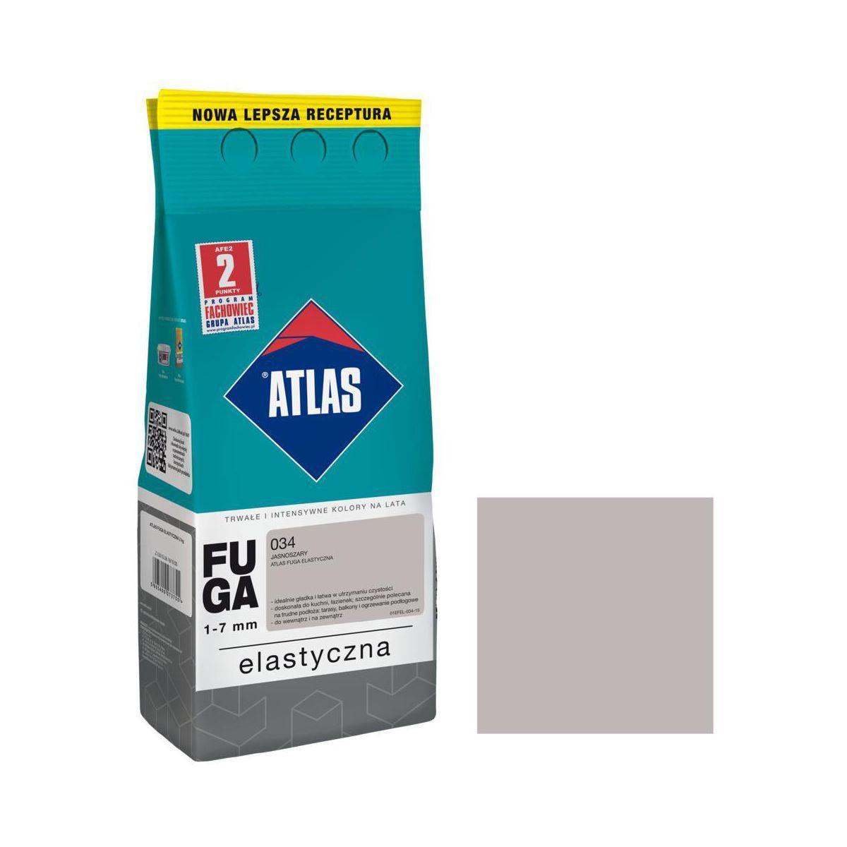 Затирка для швов бежевая цементная Atlas Fuga 020/2 с прочностными и противогрибковыми добавками ...