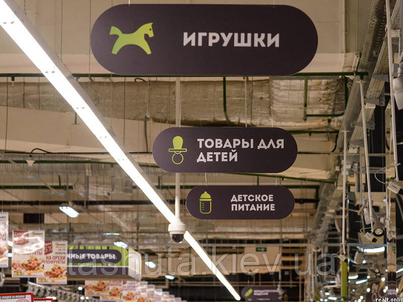 Табличка подвесная фигурная из ПВХ пластика 6 мм, 800х250 мм (Вид ...
