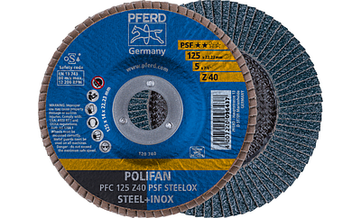Круг шліфувальний віяловий PFERD PFC 125 Z60 PSF STEELOX, ціна: 134 ...