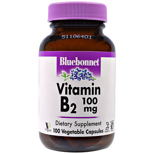 Витамин В-2, Bluebonnet Nutrition, 100 мг, 100 кап. (ID#1121573897 ...