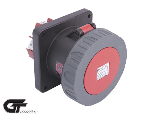 Разъем силовой: розетка фланцевая, GT, 125А, 4 полюса 3p+e, IP67 (ID ...