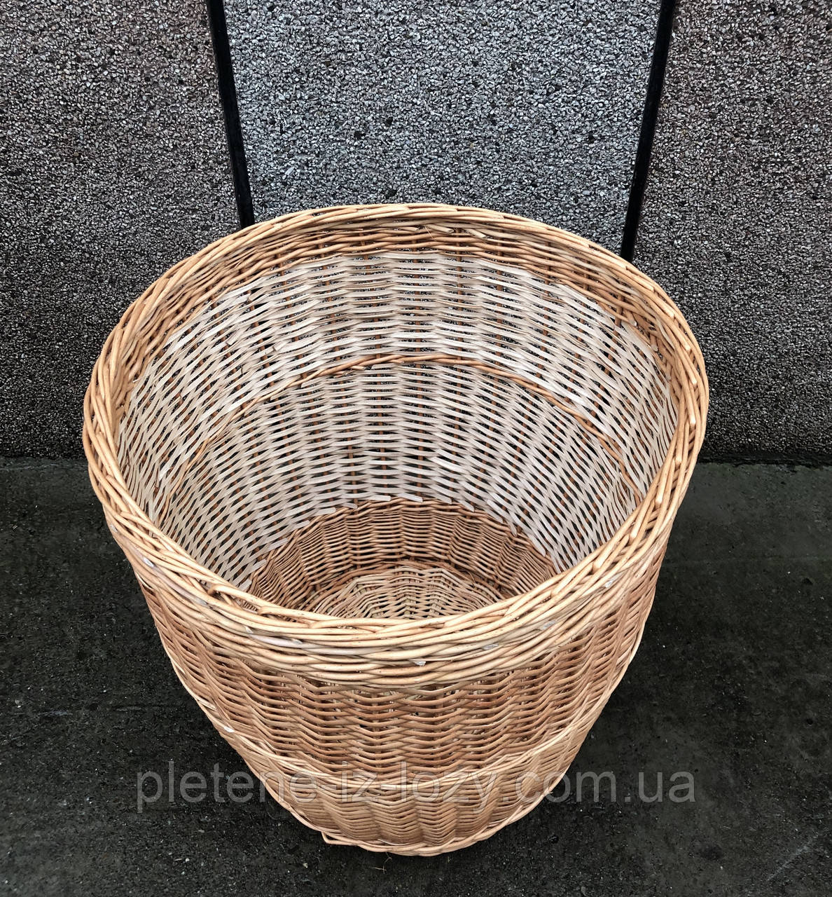 Плетена корзина для білизни із лози кошик для білизни круглий продажа цена в Ужгороде