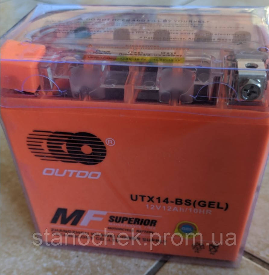 Мото аккумулятор Outdo Gel UTX14-BS 6мтс 12 (ID#1124030085), цена: 980 ...