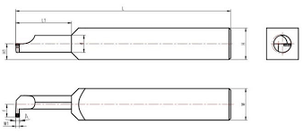 Резец Канавочный Внутренний 32х20х170 Т5К10, ВК8, Т15К6 — Купить ...