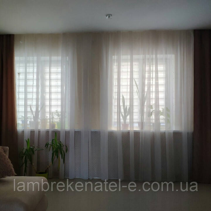 Готовая Тюль Шифон для Гардин в Зал Спальню Турецкий 6 М Ширина