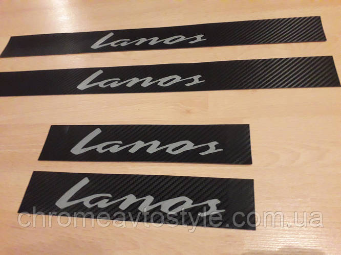 Карбоновые наклейки на пороги Daewoo Lanos (ID#1126512616), цена: 349 ...