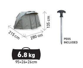 Палатка карпова Carp Zoom Carp Expedition Bivvy 1, 280x215x135cm, цена ...