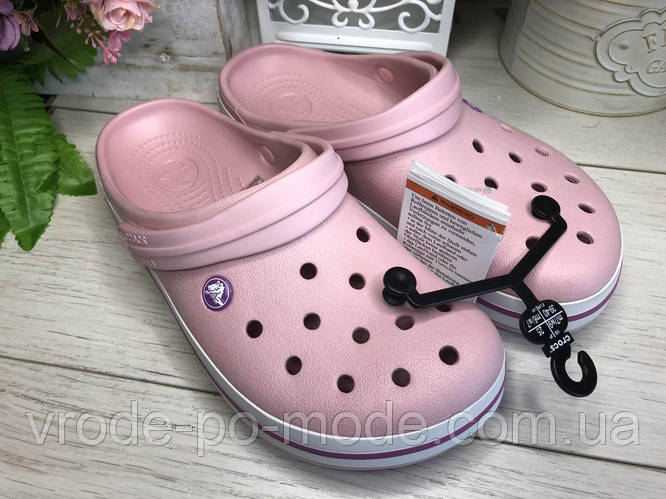 Купить Женские кроксы матовая пудра, летние сабо нежно розовые Crocs ...